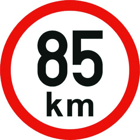 Samolepící štítek 85 km | Označení vozidla a nálepky |ČESMAD BOHEMIA ...